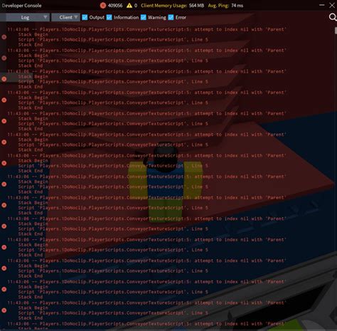 anyone know how to stop this infinite error r robloxgamedev