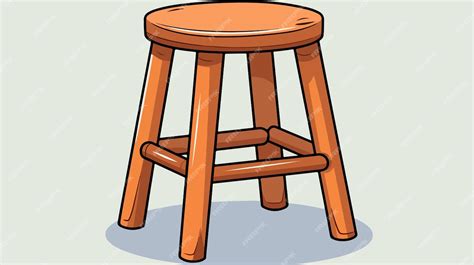Cheerful Cartoon Stool Vibrant Illustration For Creative Projects