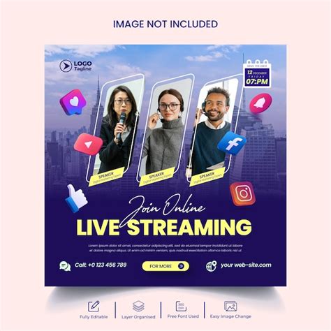 Live Stream Poster Vectors And Illustrations For Free Download Freepik
