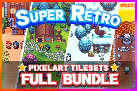 2d Rpg Topdown Tilesets Pixelart Assets Full Bundle 2d Environments