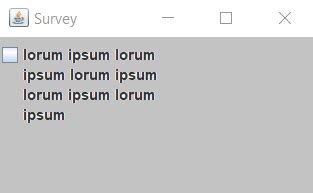 Java Make The Checkbox On A Mult Line JCheckbox Align With The First
