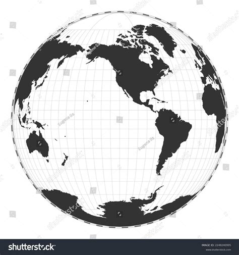 Vector World Map Gilberts Twoworld Perspective Stock Vector Royalty Free 2248240995 Shutterstock