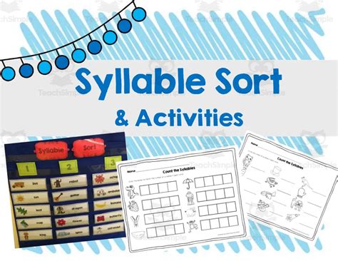 Syllable Sort By Teach Simple