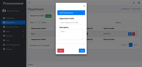 Procurement System In PHP And Bootstrap Procurement System In PHP And Bootstrap
