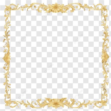 우아하고 화려한 금 테두리 프레임 디자인의 매우 상세한 2d 렌더링 인공 지능 생성 국경 인공 지능 국경 Png 일러스트 및 이미지 에 대한 무료 다운로드 Pngtree