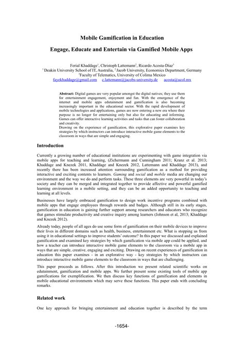 Pdf Mobile Gamification In Education Engage Educate And Entertain