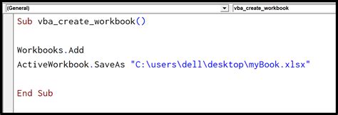 VBA Create New Workbook Excel File