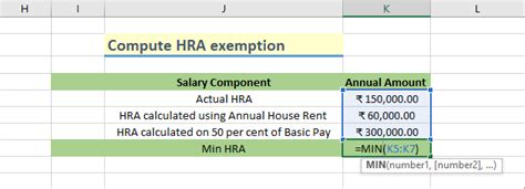 efficient hra calculation in excel a step by step guide