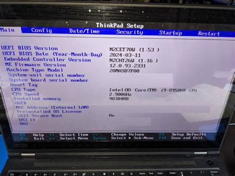 Enable Intel Virtualization In Uefi Bios N2cet70w 153 Running On A Lenovo 20mas87f00