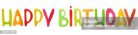 수채화 그림 생일 축하 인사 흰색 배경에 분리된 밝은 글자 갈란드 장식품에 대한 스톡 벡터 아트 및 기타 이미지 갈란드 장식품 공휴일 귀여운 Istock