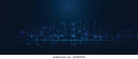 Abstract Lines Dots Connect Background Technology Stock Vector Royalty