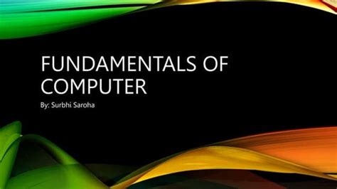 Fundamental Of Computerppt Operating Systems Computer Software And Applications
