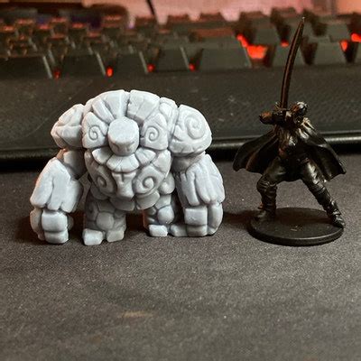 Stone Golem Model For Dungeons And Dragons Etsy