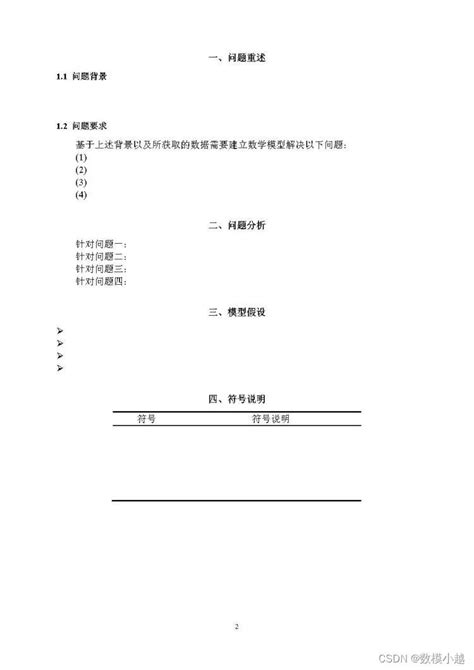 2024亚太杯数学建模中文赛优秀论文模板 亚太杯中文赛论文格式要求 csdn博客