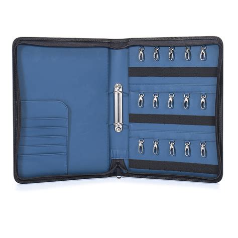 A4 Pu Leather Keys Case Portfolio Bag With Key Chain Folder China