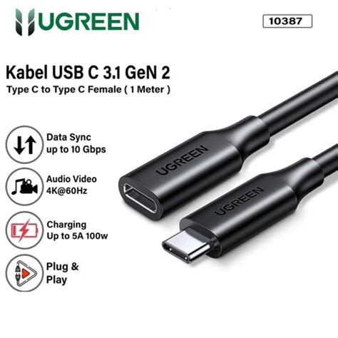 Jual Cable Extension UGreen USB C Male To USB C Female 1 Meter 10387 Di Seller DBklik SURABAYA