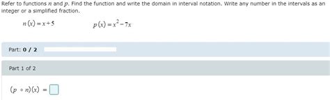 Solved Refer To Functions N And P Find The Function And
