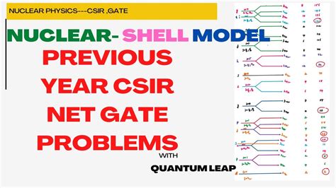 shell model previous year csir net gate problems youtube