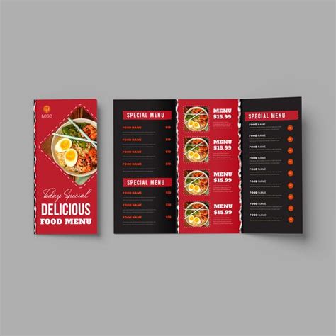 Folded Menu Cards