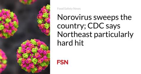 Norovirus Sweeps The Country Cdc Says Northeast Particularly Hard Hit