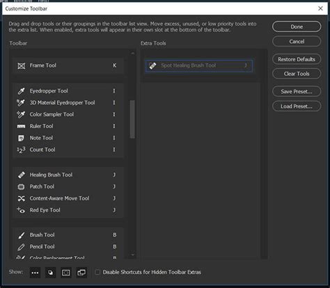 How To Remove A Tool From The Toolbar In Photoshop Cc Solve Your Tech