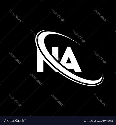 Na Logo N A Design White Letter Nan Royalty Free Vector