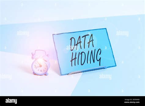Conceptual Hand Writing Showing Data Hiding Concept Meaning Secretly