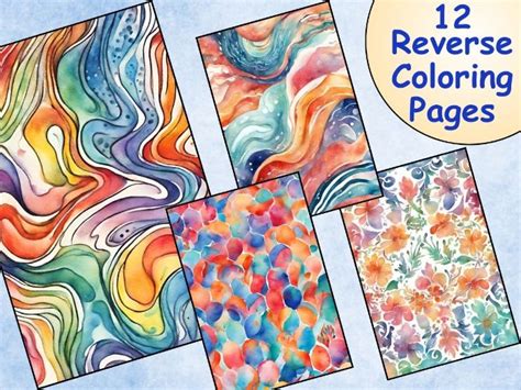12 Captivating Pattern Designs Reverse Coloring Pages Unleash Your