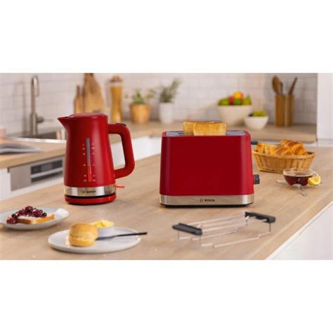 Bosch 2 Slice Compact Toaster Red Tat4m224 Wakefords Home Store