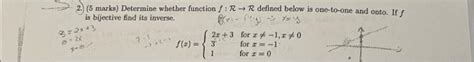 solved 2 5 marks determine whether function f r→r