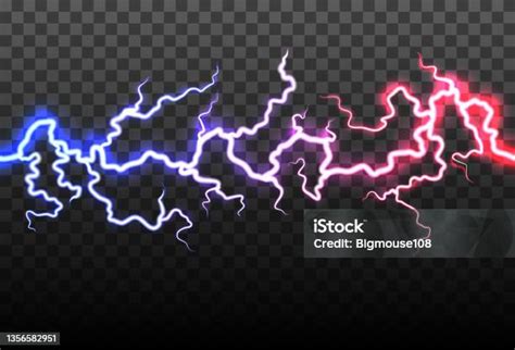 현실적인 상세한 3d 빛나는 번개 전기 천둥 폭풍 효과 벡터 3차원 형태에 대한 스톡 벡터 아트 및 기타 이미지 3차원 형태 개념 개체 그룹 Istock