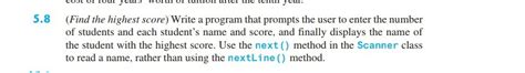 solved 5 8 find the highest score write a program that
