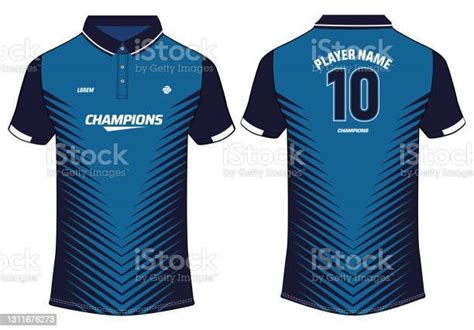 스포츠 폴로 칼라 티셔츠 저지 디자인 벡터 템플릿 축구 축구 테니스 및 배드민턴 유니폼앞과 뒷면보기크리켓 저지 컨셉 T 셔츠에 대한 스톡 벡터 아트 및 기타 이미지 Istock