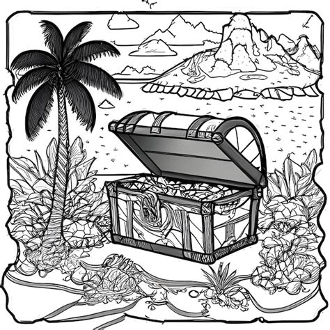 Treasure Hunt Coloring Page Pictures