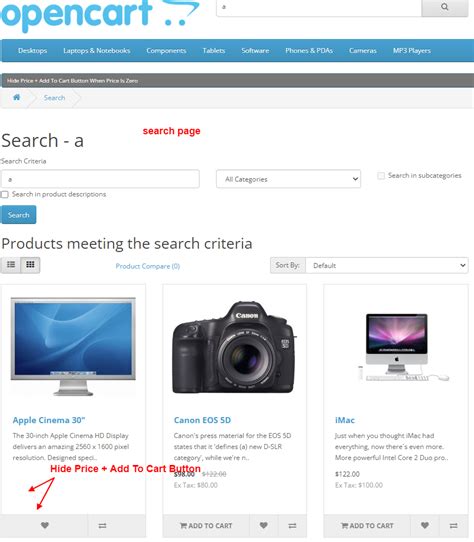 OpenCart Hide Price Add To Cart Button When Price Is Zero
