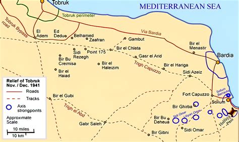 Relief Of Tobruk Operation Crusader Wwii November 27 1941 [1365 X 810] R Warmaps