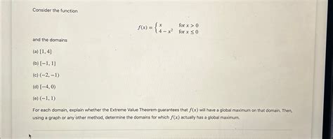 Solved Consider The Functionf X X For X X For X And Chegg Com