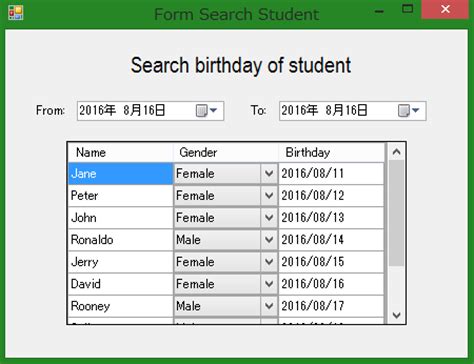 C How To Filter Data Into Datagridview Using Datetimepicker Stack Overflow