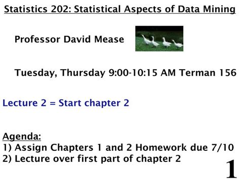 Ppt Statistics 202 Statistical Aspects Of Data Mining Professor David Mease Powerpoint