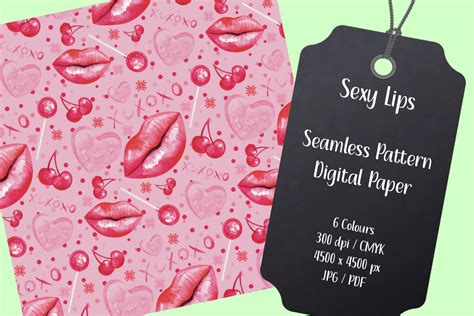 Sexy Lips Digital Seamless Pattern Graphic By Kreative Kontrast Designs Creative Fabrica