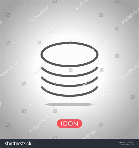 Database Icon Simple Linear Symbol Thin Stock Vector Royalty Free 1285259695 Shutterstock