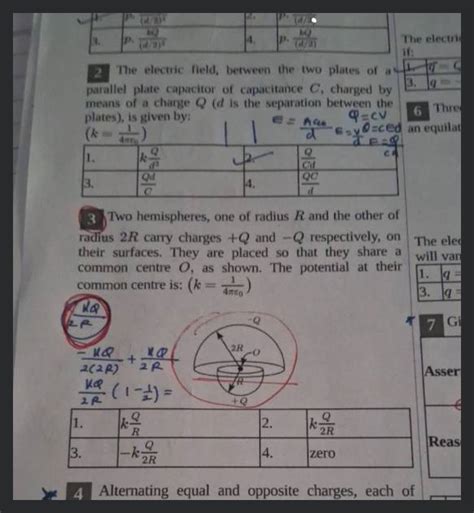 The Electric Field Between The Two Plates Of A Parallel Plate Capacito