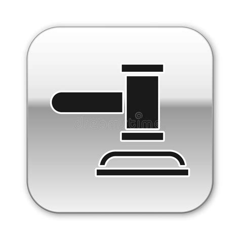 Black Judge Gavel Icon Isolated on White Background. Gavel for ...