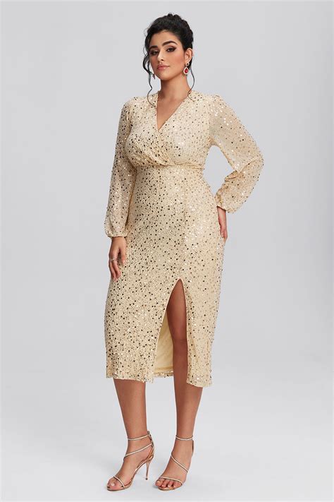 Stunning Plus Size Gold Dresses For Every Event Curveins