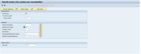 PC00 M58 RRW03 SAP Tcode Payroll Review Tax Revision Per Mun