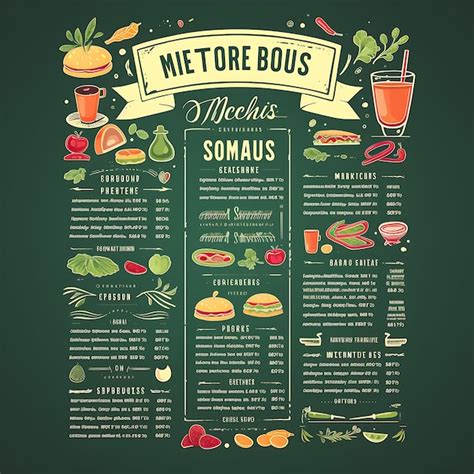 Premium Ai Image A Set Of Menu Layout 2d Design With Vintage Style Frame Vector Creative Flat