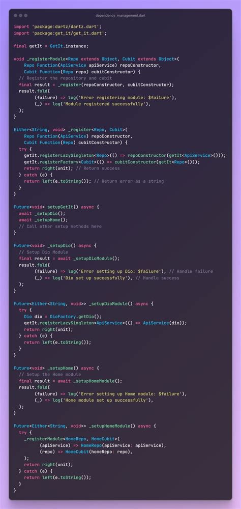 🚀 Refactoring Code For Better Dependency Management In Flutter 🚀