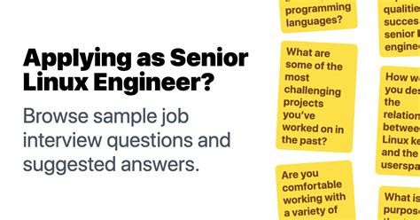 Senior Linux Engineer Interview Questions
