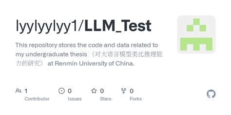 GitHub Lyylyylyy LLM Test This Repository Stores The Code And Data Related To My