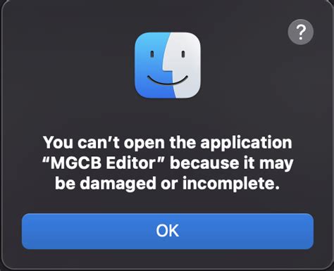 Mgcb Editor Not Opening On Macos Bigsur · Issue 7342 · Monogame